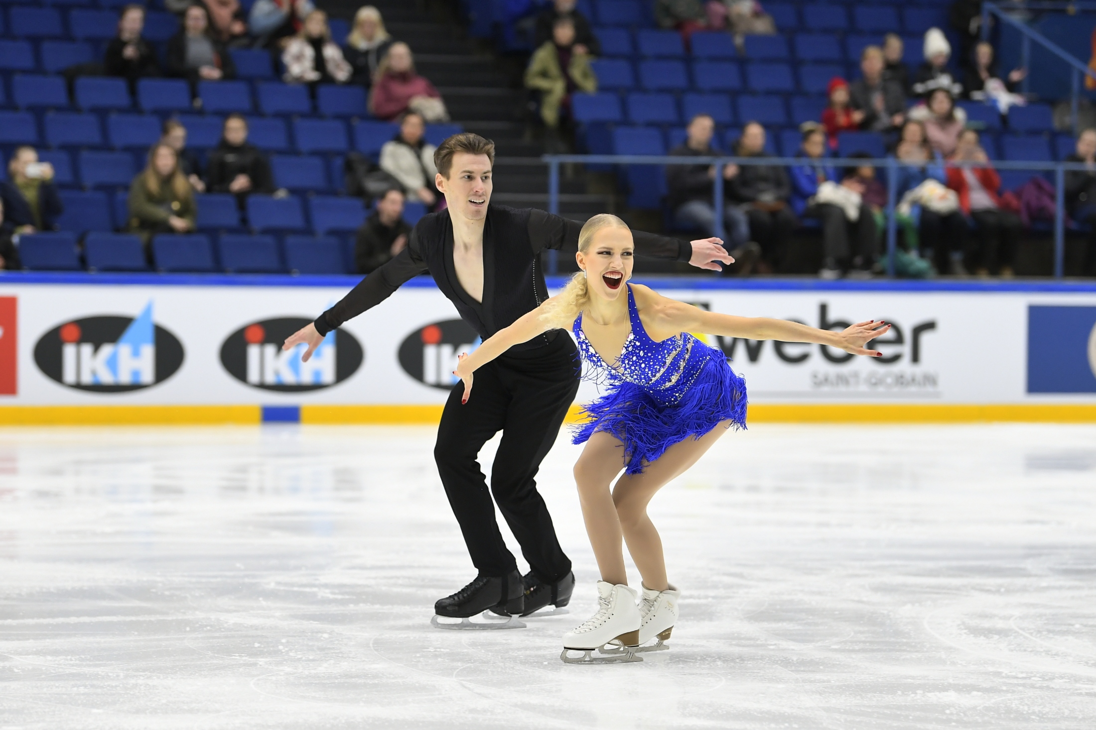 Juulia Turkkila ja Matthias Versluis kolmansina rytmitanssin jälkeen